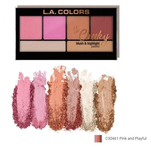 LA SO CHEEKY BLUSH AND HIGHLIGHT PALETTE